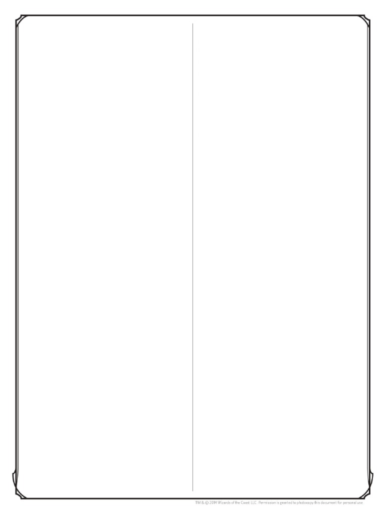 DND - 5e - Character Sheet - Blank Page | PDF