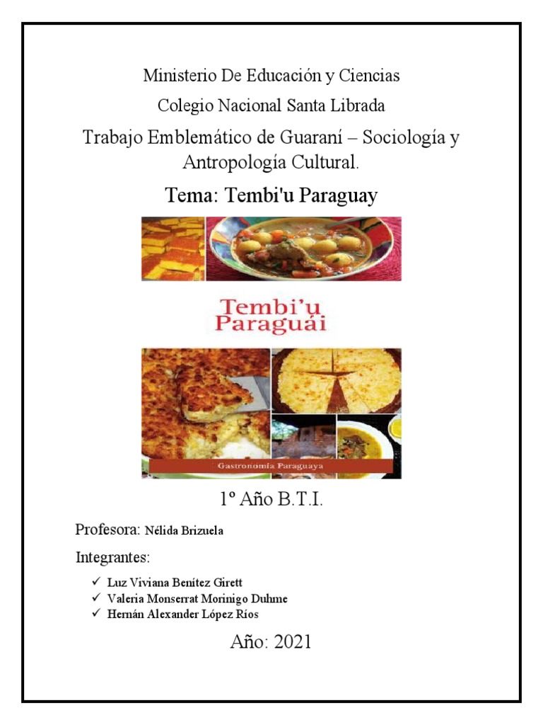 Recetas de Tembi'u Paraguayo en Guaraní | PDF | Maíz | Postres