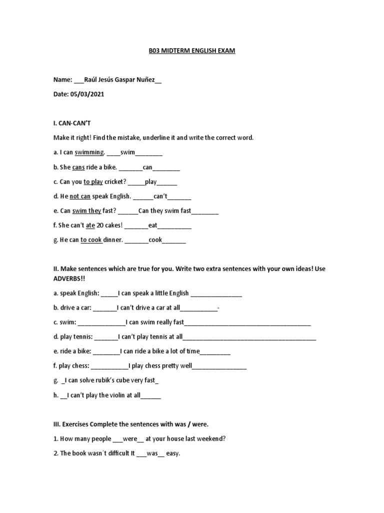 Bo3 Midterm English Exam | PDF