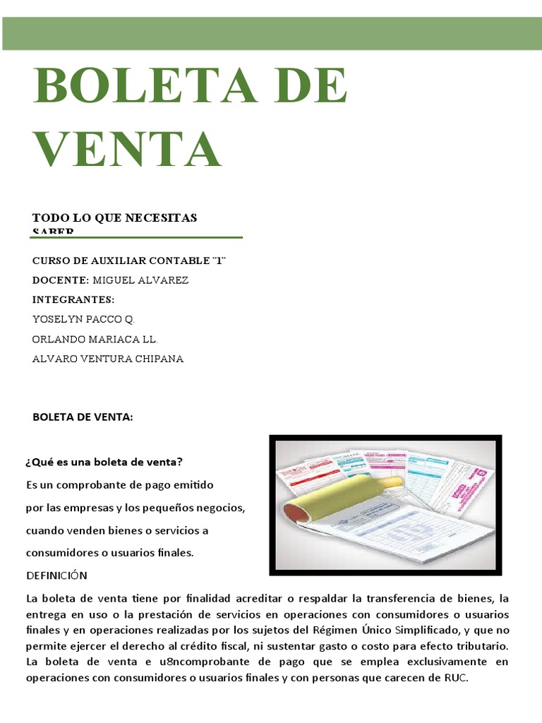 Boleta de Venta | PDF | Impuestos | Los consumidores