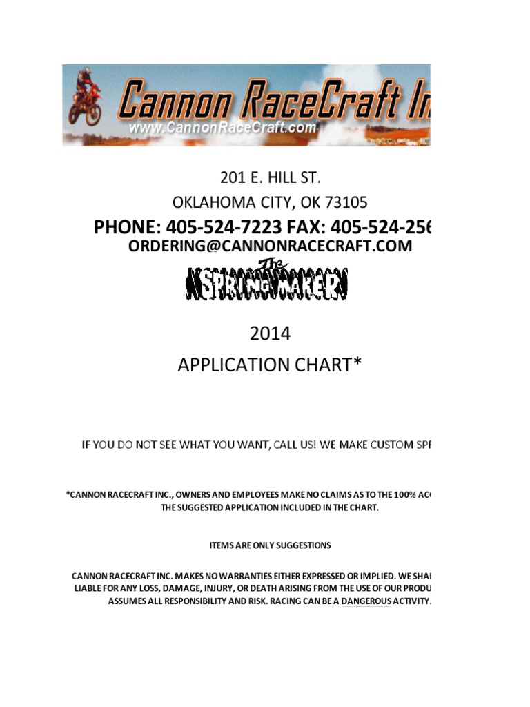 PHONE: 405-524-7223 FAX: 405-524-2568: 2014 Application Chart | PDF ...