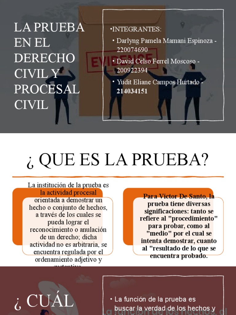 La Prueba en El Derecho Civil y Procesal | PDF | Evidencia (ley ...