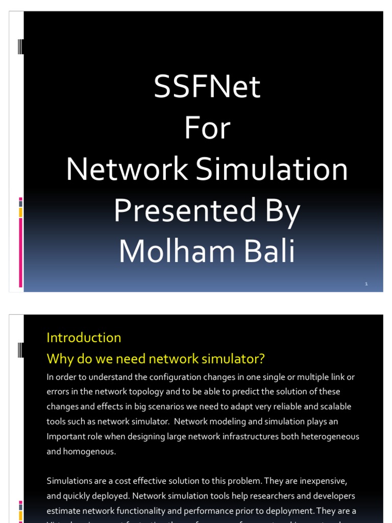 SSFNet Network Simulator | PDF | Computer Network | Router (Computing)