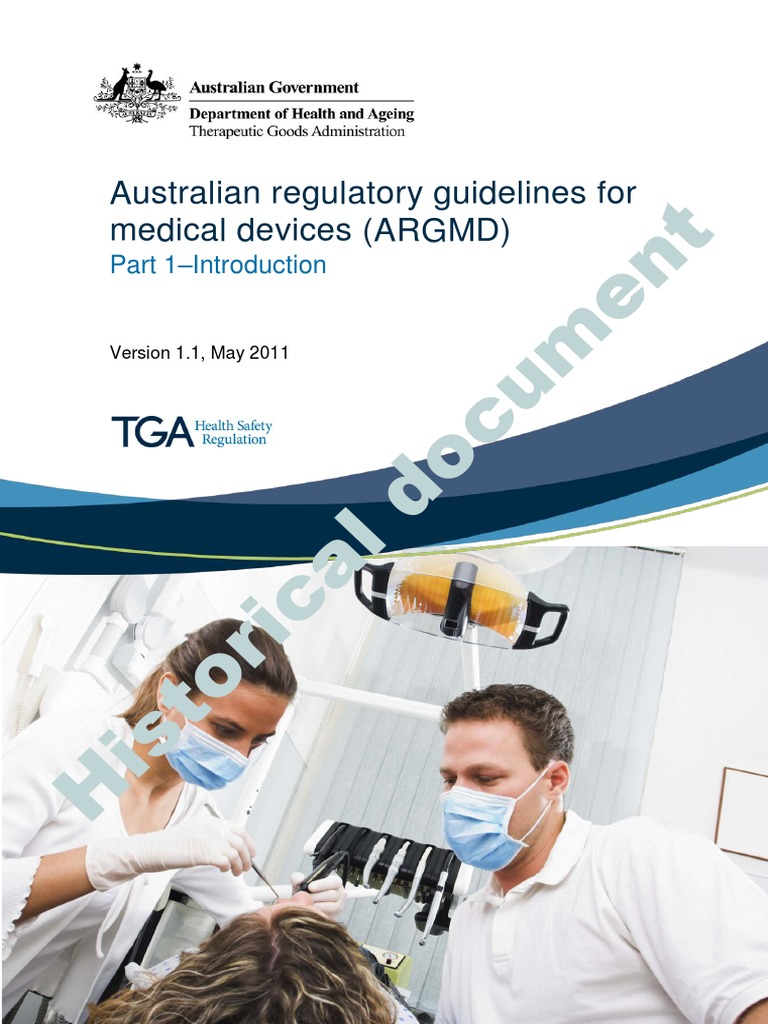 Australia MDR (ARGMD) - TGA - Part 1 (Intro) | PDF | Medical Device | Medicine