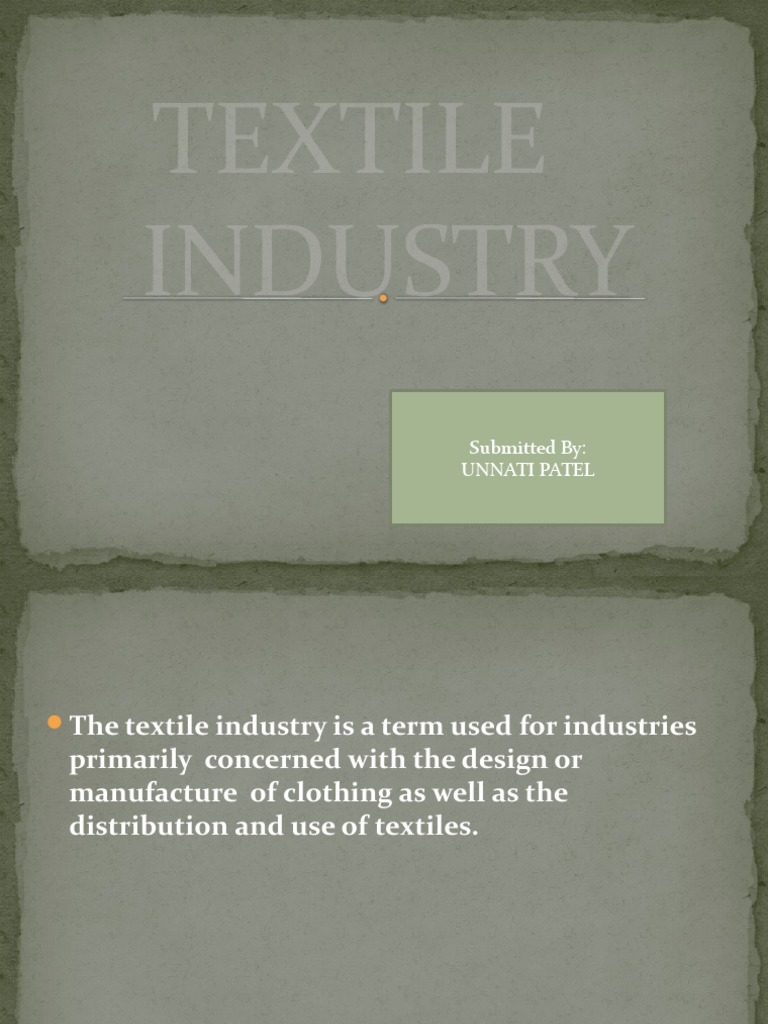 Fdocuments - in - Textile Industry PPT 558458c964711 | PDF | Textiles ...