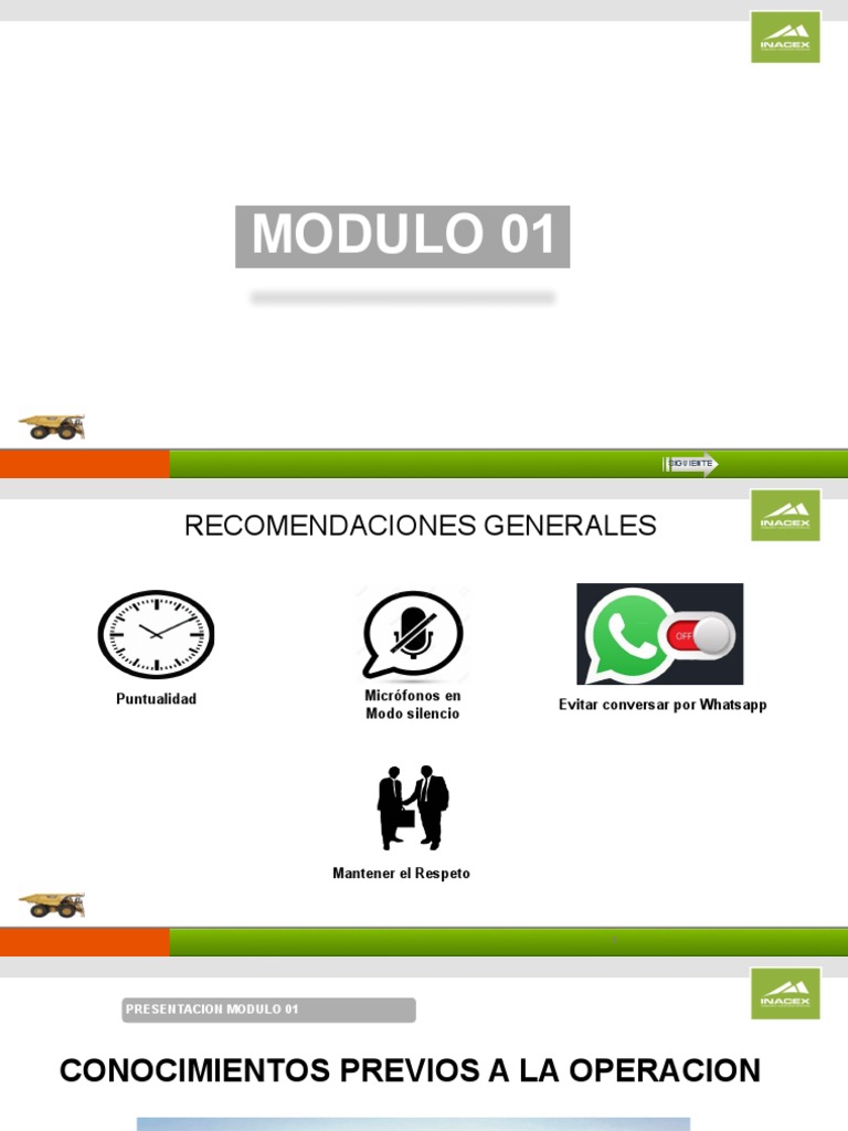 Presentacion Modulo 01 | PDF | Camión | Minería