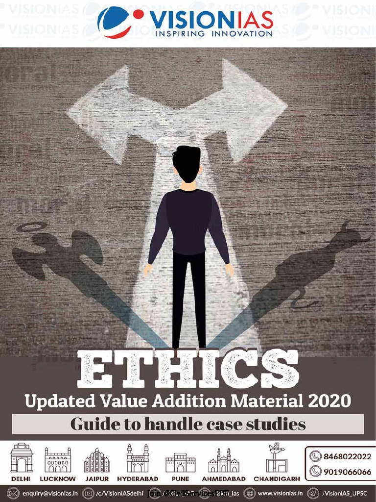 Vision VAM 2020 (Ethics) Guide To Handle Case Studies | PDF | Integrity | Behavior