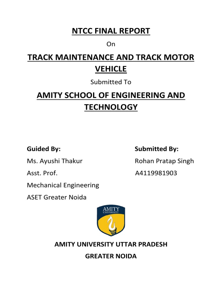 NTCC Final Report | Download Free PDF | Rail Transport | Logistics