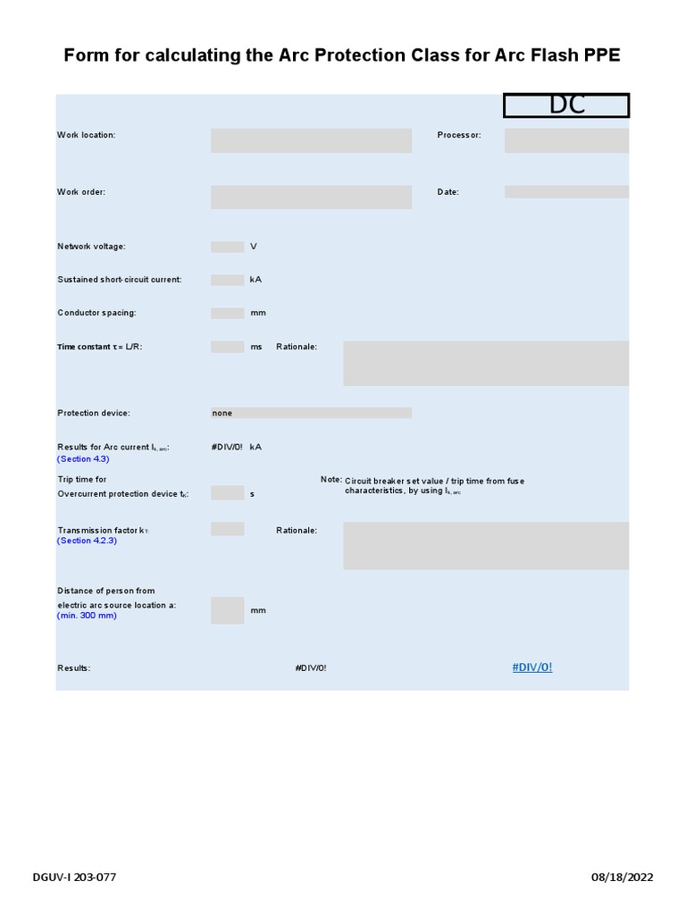 Arc Calculation DC | PDF | Fuse (Electrical) | Electric Arc