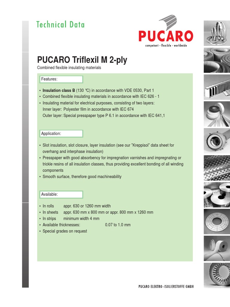 PUCARO Triflexil M 2-Ply | PDF | Insulator (Electricity) | Chemistry