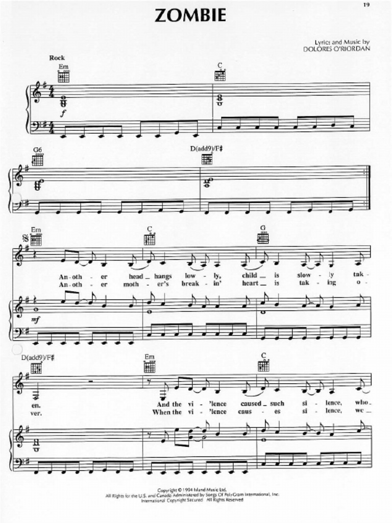 Cranberries - Zombie | PDF