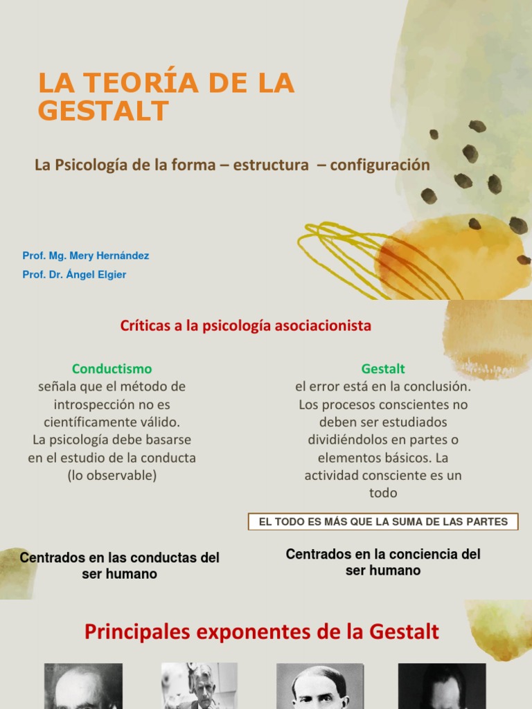 Teoría de La Gestalt | PDF | Percepción | Aprendizaje