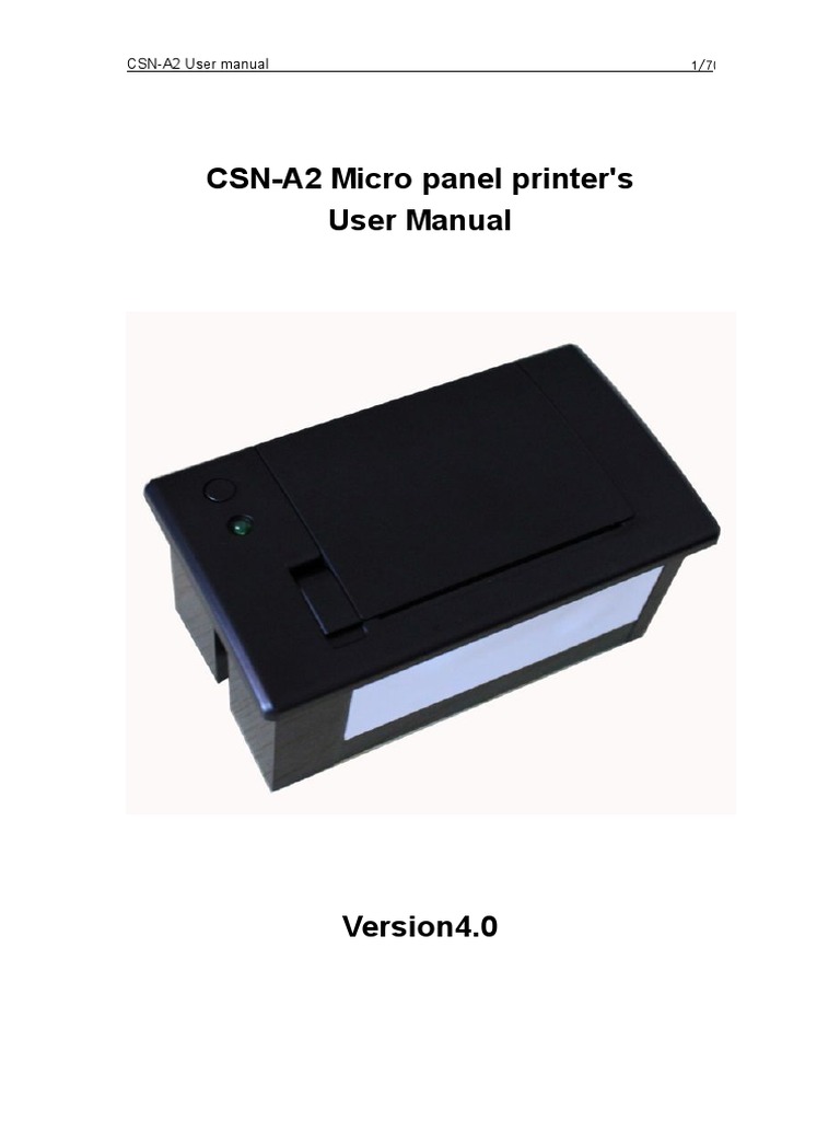 Csn A2 User Manual Pdf Ascii Printer Computing 9455
