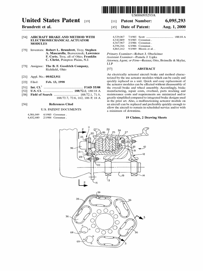 Aircraft Brake with Modular Actuator | PDF | Electric Motor | Gear
