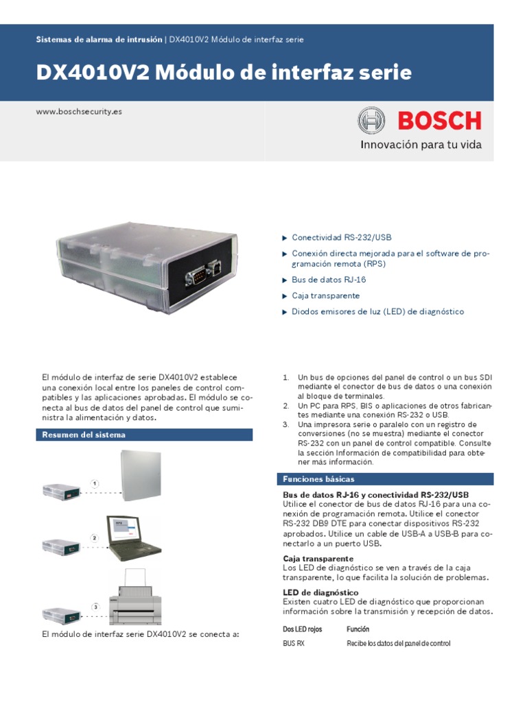 DX4010V2 Módulo de Interfaz Serie | PDF | Equipo | Ciencias de la ...