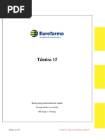 Bula Tamisa 15 | PDF | Anticoncepcionais | Pílula anticoncepcional