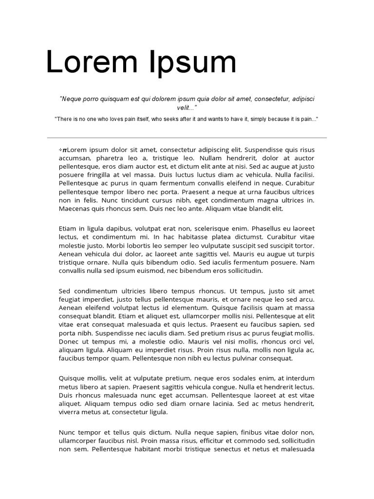 Lorem Ipsum Test | PDF