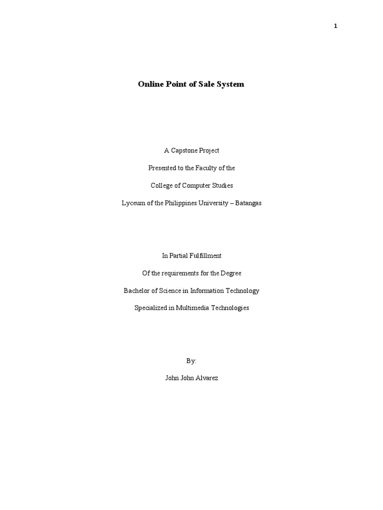 Online Pos System | PDF | Point Of Sale | Databases