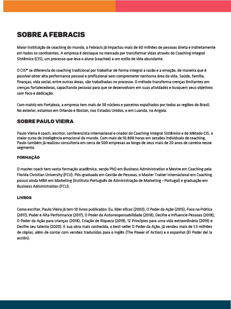 Sobre A Febracis | PDF | Psicologia | Pensamento