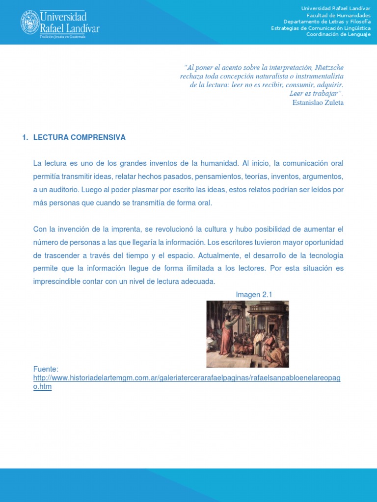 Introducción A La Lectura Comprensiva, Sesión 25 | PDF | Comprensión ...