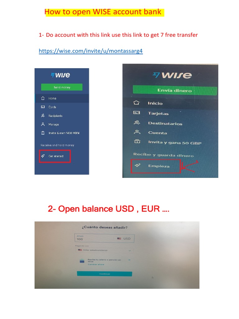 How To Open WISE Account Bank | PDF