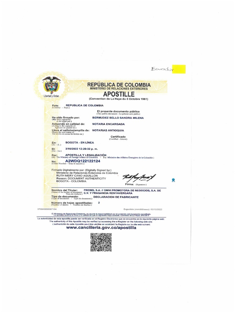 Fragancia KV - Ec | PDF