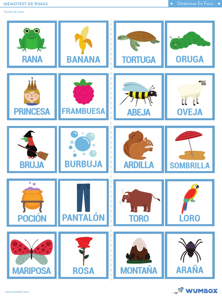 Tarjetas de Rimas para Imprimir | PDF