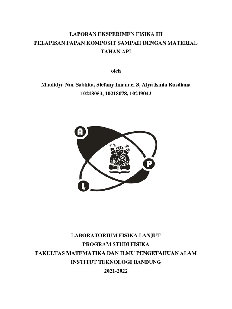 Pelapisan Papan Komposit Sampah Dengan Material Tahan Api | PDF