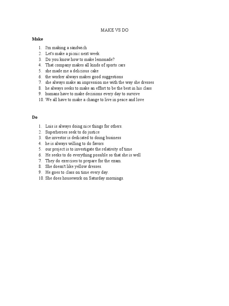 Make VS Do | PDF