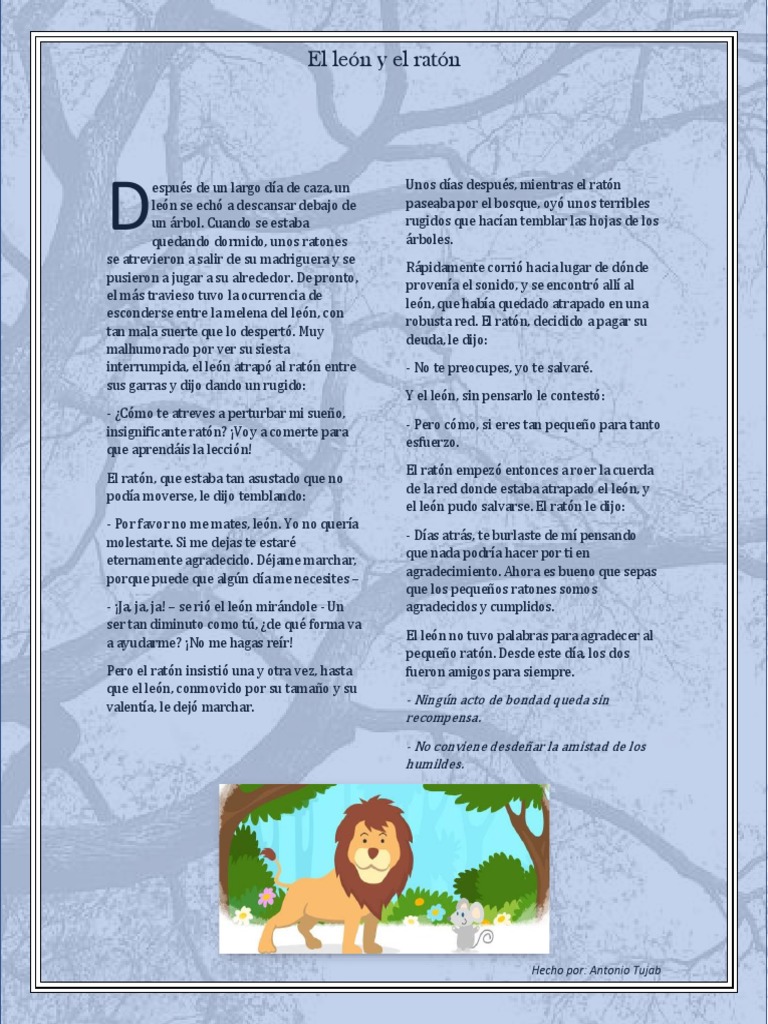 El Leon y El Raton | PDF | León
