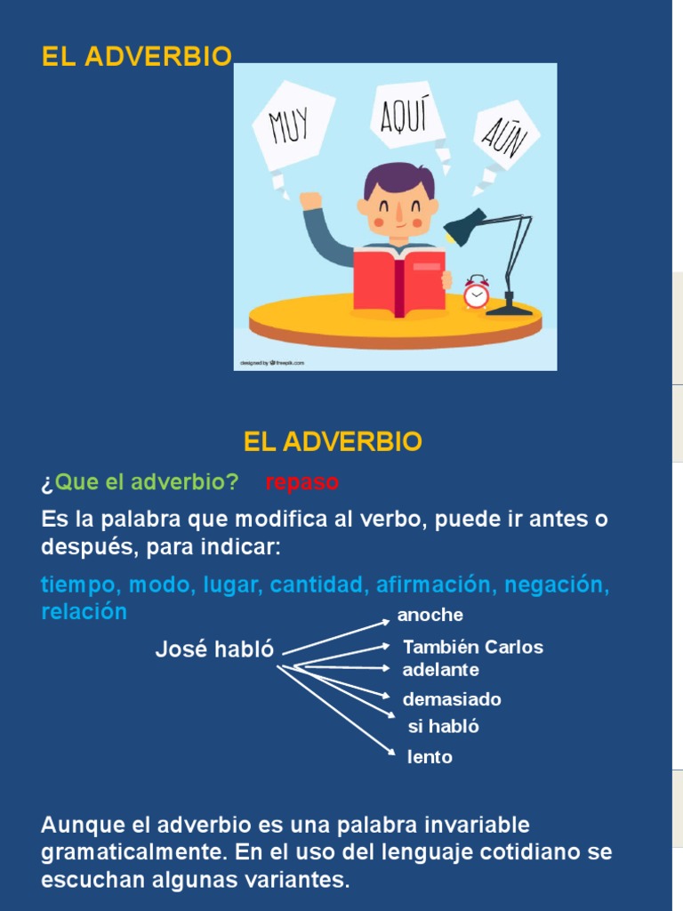 Tema El Adverbio | PDF | Adverbio | Semántica