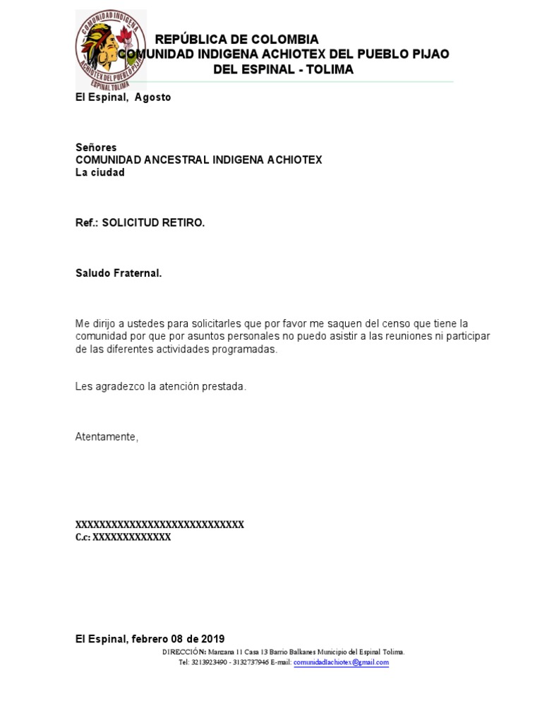 Cartas de Retiro | PDF