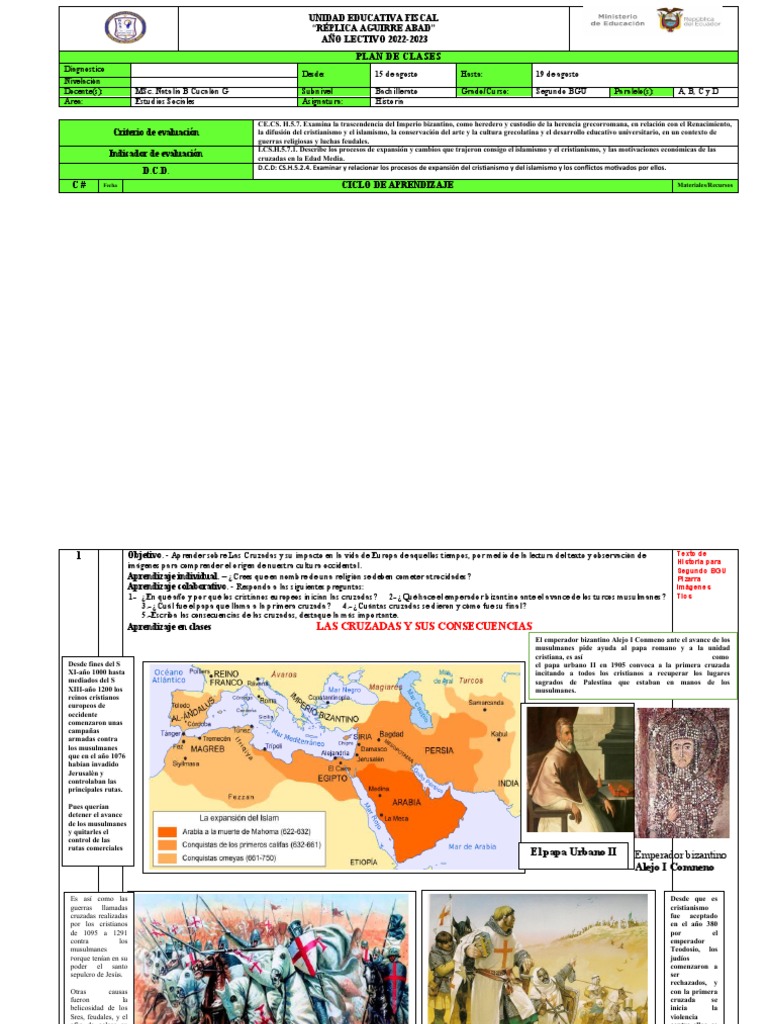 Clase # 8-2do Bgu 2do.p-1er Q | PDF | Cruzadas