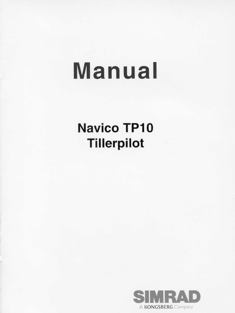 Simrad tp10 | PDF