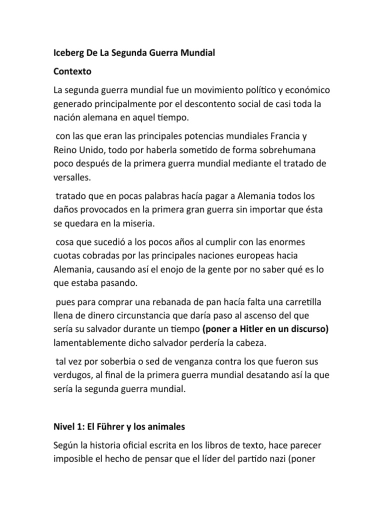 Iceberg De La Segunda Guerra Mundial | PDF | Adolf Hitler | Alemania nazi