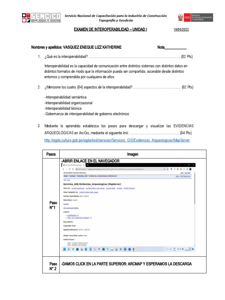 Examen de Interoperabilidad - I | PDF | Ciencias de la Computación | Informática