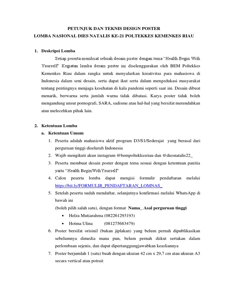 PETUNJUK DAN TEKNIS DESIGN POSTER Salinan | PDF | Ilmu Sosial
