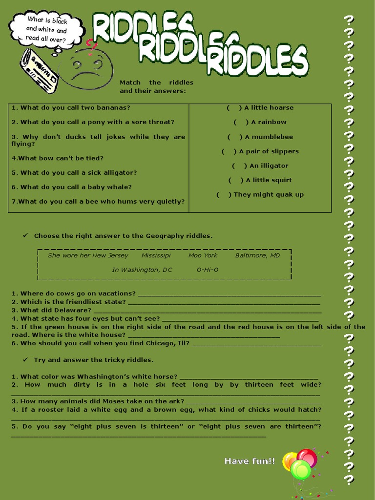 Fun with Riddles | PDF