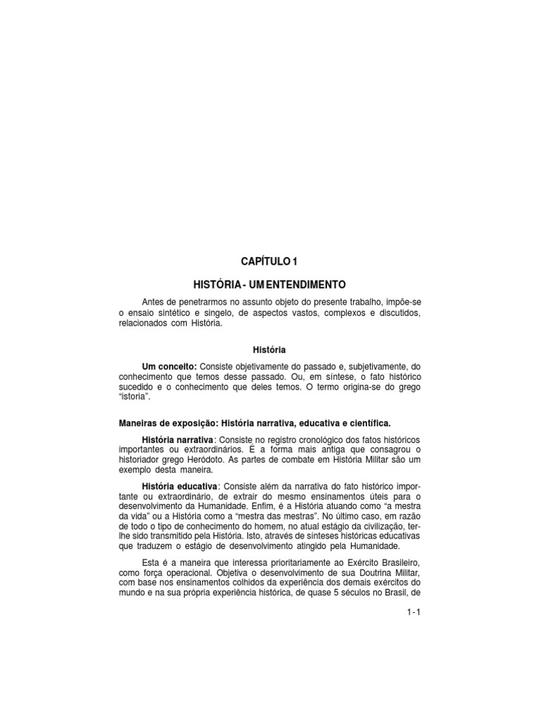 Capítulo 1 Fundamentos de História Militar | PDF | Brasil | Science