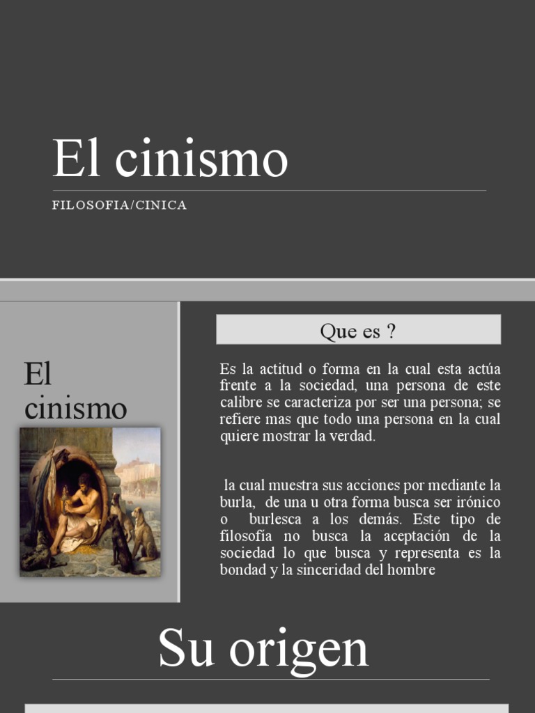 El Cinismo | PDF | Teorías filosóficas