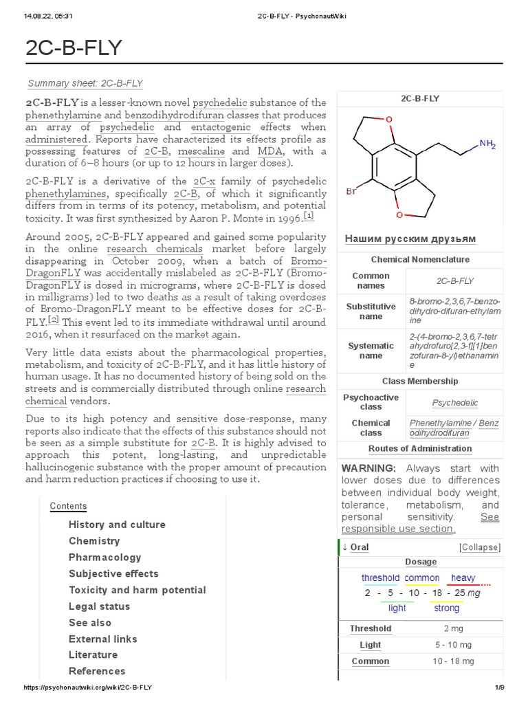 2C B FLY PsychonautWiki | PDF | Stimulant | Psychedelic Drugs