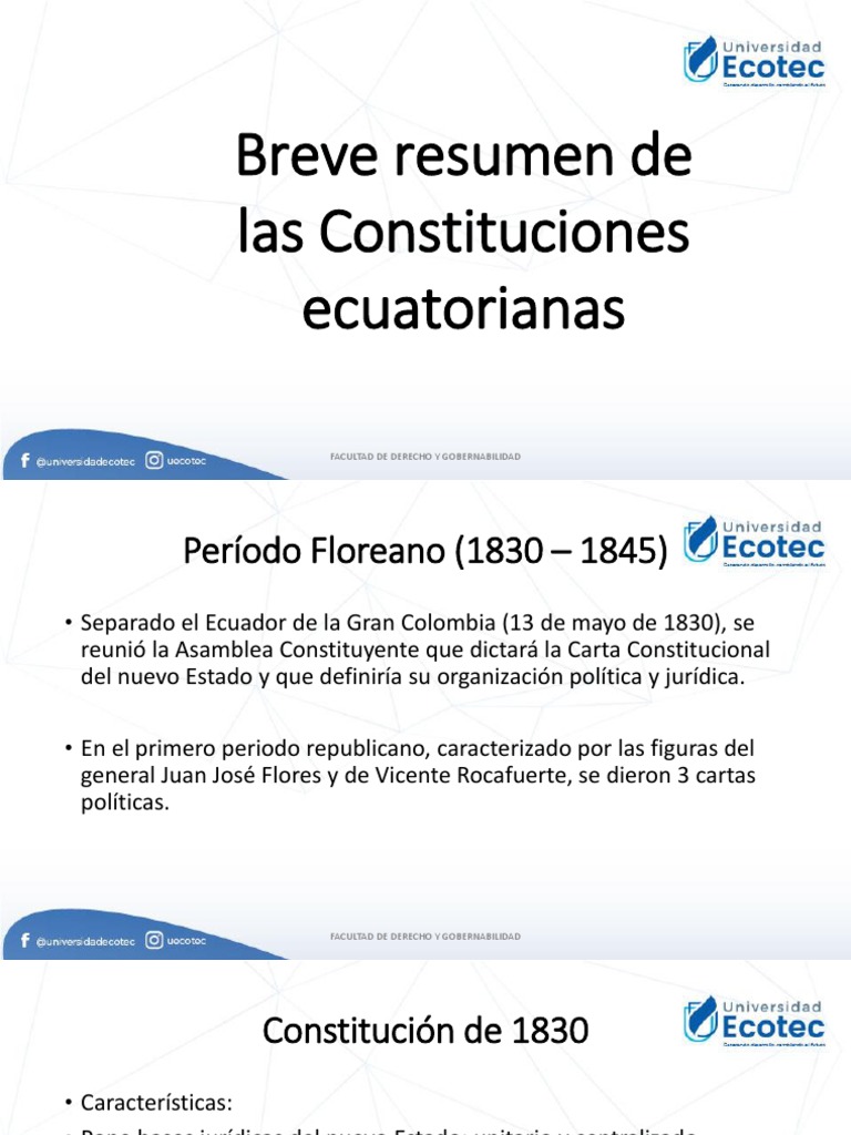 Constituciones Del Ecuador | PDF | Legislador | Constitución