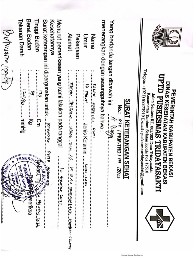 Surat Keterangan Kalam Fadhilah Bumi | PDF