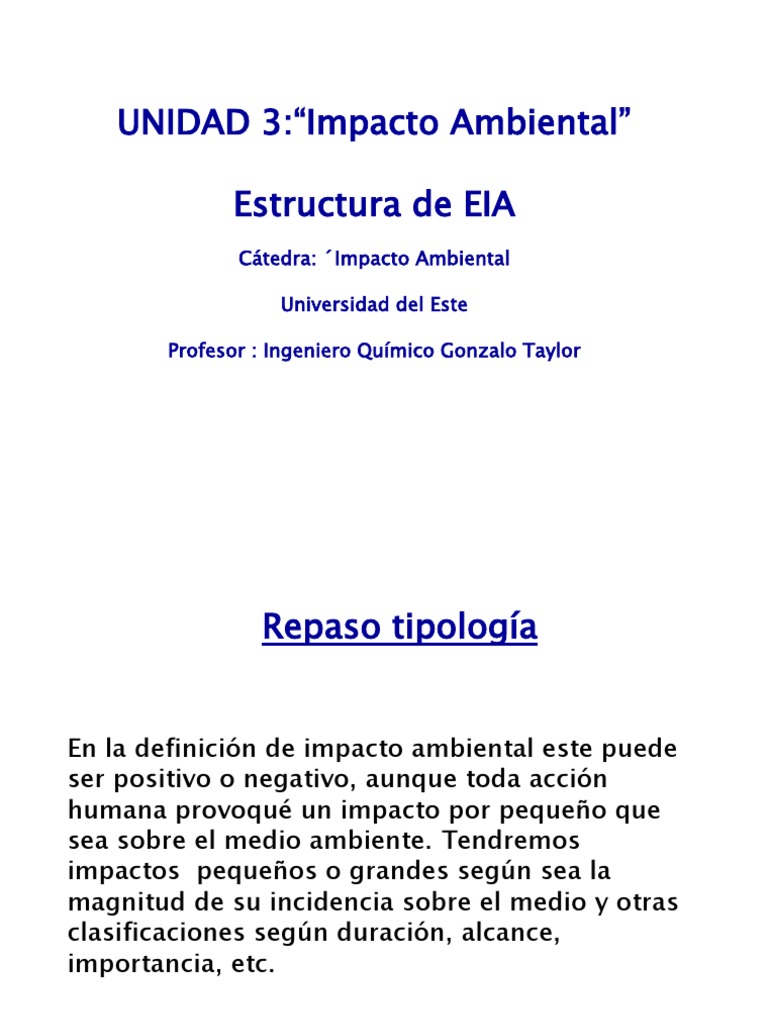Estructura de EIA | PDF | Evaluación de impacto ambiental | Entorno natural