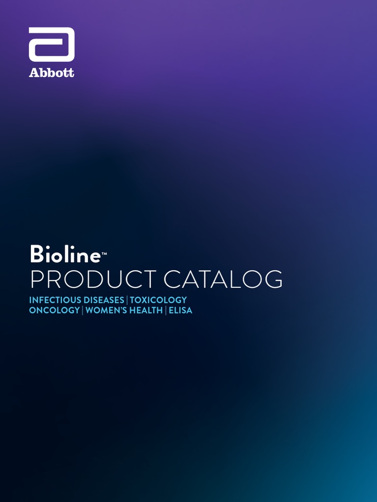 Bioline Product Catalog (Abbot) | PDF | Blood Plasma | Immunoglobulin G
