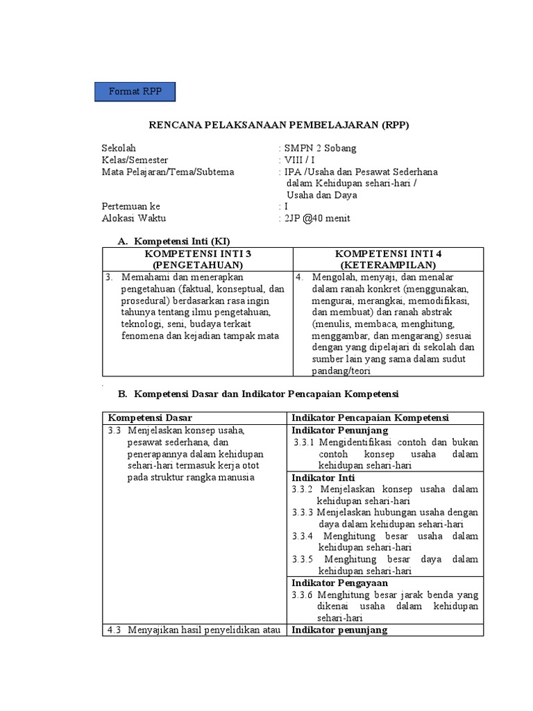 Format RPP | PDF | Seni | Komputer