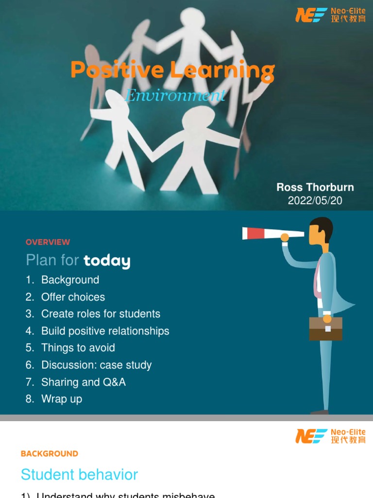 Positive Learning Environment | PDF | Learning | Teachers