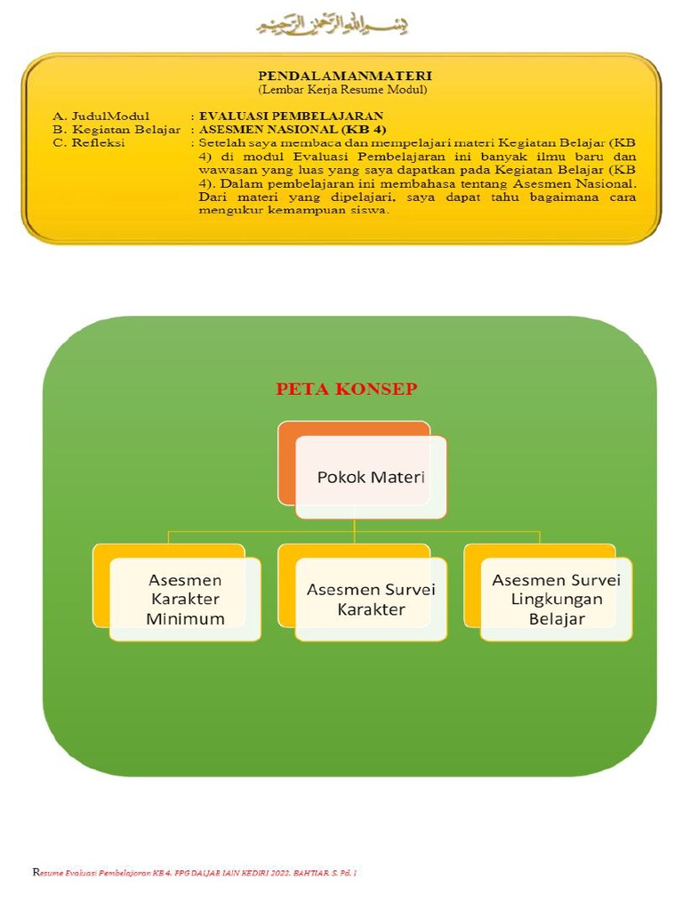 RESUME KB 4 EVALUASI PEMBELAJARAN - 11zon | PDF