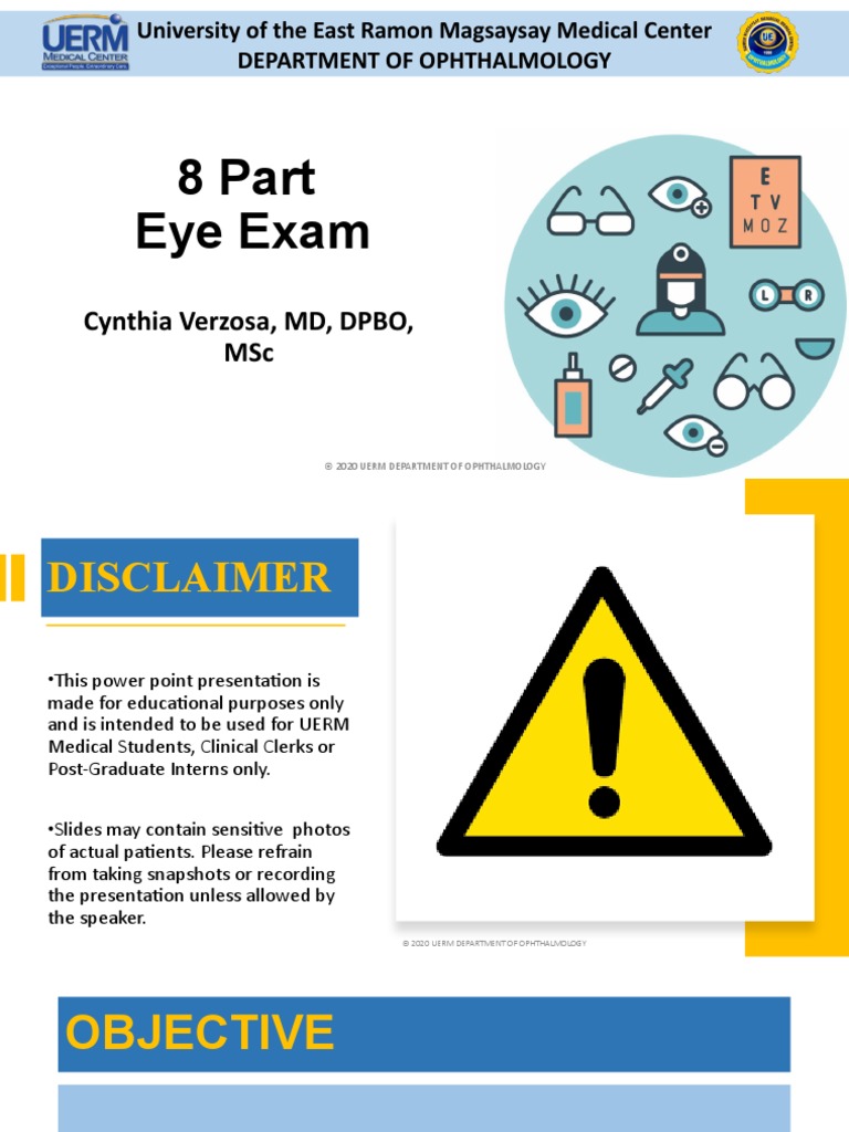 8 Part Eye Exam | PDF | Visual Acuity | Medicine