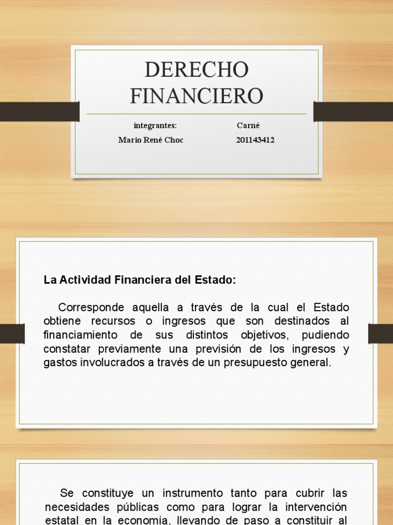 Derecho Financiero | PDF | Estado (política) | Ciencias Políticas